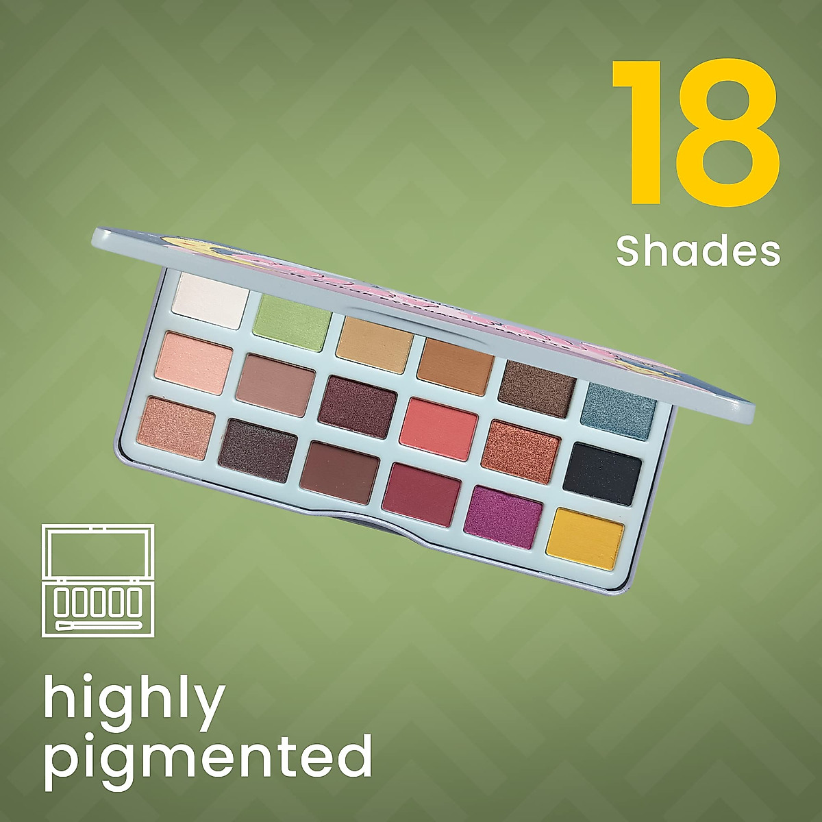 Ccolor Cosmetics Fairy Tale Eye Shadow Palette Makeup, 18 Ultra-Blendable, Vibrant Matte & Shimmer Eyeshadow - Eyeshadow Palette Set With Mirror - Long Lasting, Travel-Size Makeup Palette