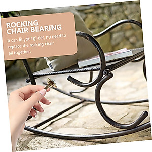 Housoutil 4pcs Rocking Chair Bearing Rocker Glider Furniture Bolts Machine Screws Rocking Chair Part Office Chair Bolts Rocking Chair Connecting Piece Furniture Connecting Fittings Leveling