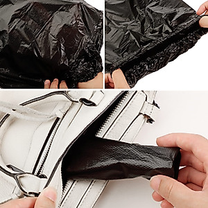 Disposable Shoe Covers Disposable Non Slip Plastic Boot Covers Long Waterproof Shoes Covers Safety Boot Shoe Covers 21.6 Inch Tall Shoe Coverings for Men Women Rainy Day Use (Black, 180 Pieces)