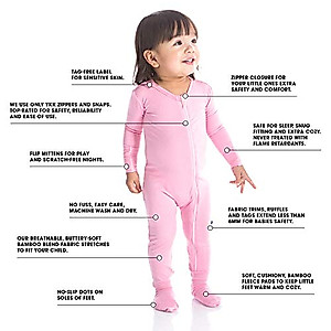 KicKee Pants Footie with Zipper in St. Patrick’s Day Themed Clovers, One Piece Boy or Girl Baby Clothes, Sleepwear for Babies and Kids (Meadow Clover - 0-3 Months)