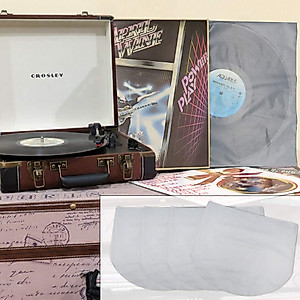 Evelots 12 Inch Vinyl Record Protective Sleeves-Set of 100 Clear Plastic LP Premium Record Sleeves-Anti Static-No Scratch, dust and Dirt-Protect Your Album Collection-Durable Storage