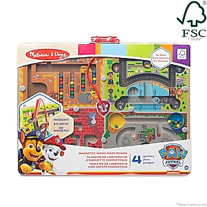 Melissa & Doug PAW Patrol Wooden 4-in-1 Magnetic Wand Maze Board - FSC Certified