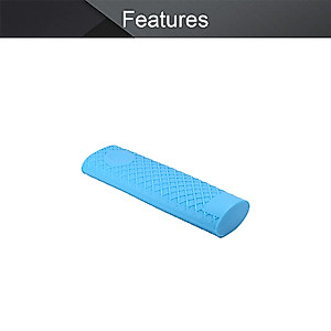 MroMax Silicone Hot Handle Holder 6.1 Inch Non Slip Potholder Heat Resistant Pot Handle Sleeve for Cast Iron Pot Woks Frying Pans Griddles Skillets Oven Blue 4Pcs