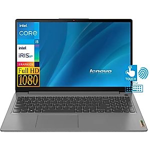 2022 Lenovo IdeaPad 3 15.6" Full HD 1080P Touchscreen Laptop, 11th Gen Intel Quad-Core i5-1135G7 Up to 4.2GHz (Beats i7-1065G7), 12GB DDR4 RAM, 256GB PCIe SSD, Backlit Keyboard, WiFi 6, HDMI, Windows