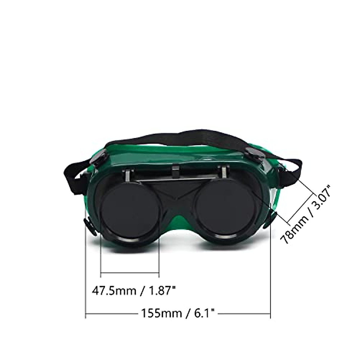 Othmro Flip Up Front Welding Goggles Safety Glasses Eye Protection Welder Goggles with Welders Glass Protective Glasses for Welding Soldering Torching Brazing Metal Cutting