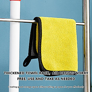 Broom and Mop Organizer Wall Hanging, Movable Commercial Multifunctional Cleaning Cart and Tool Organizer Drain Rack, 41.34x19.69x5.12 Inches Cleaning Cart Put Wet Mops for Garden Garage Organizer