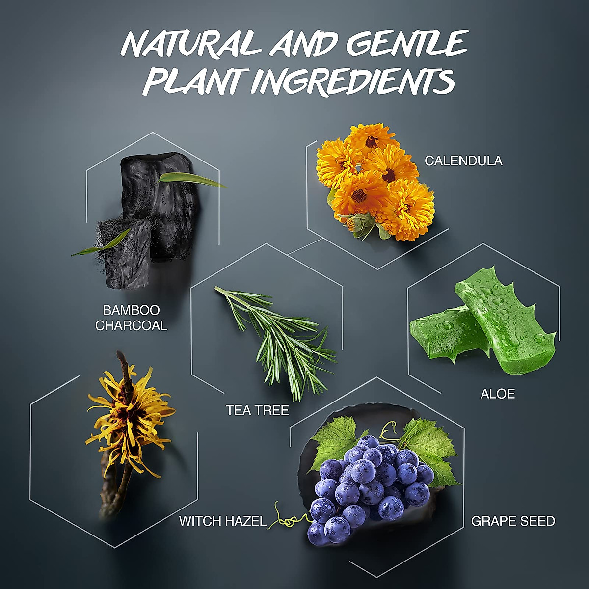 POP MODERN.C Blackhead Remover Mask with Tea Tree Cream Charcoal Peel Off Facial Mask Blackheads Whiteheads Removal Deep Cleansing Pore Purifying Acne Face Mask with Brush Pimple Extractor 4-in-1 Kit