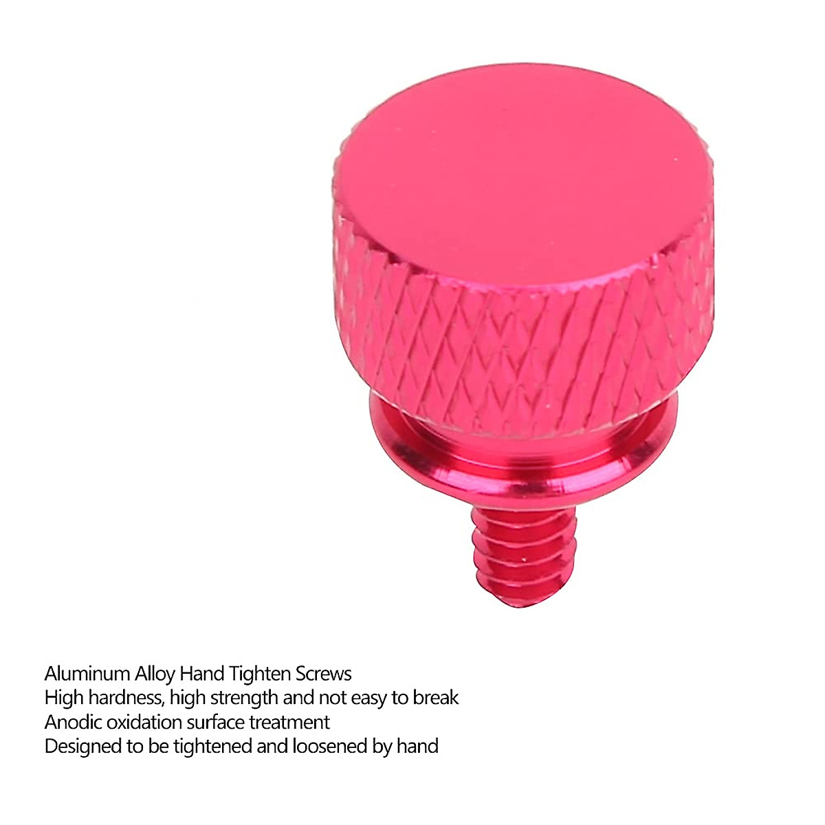 Thumbscrews, Knurled Easier to Operate 20PCS/Set Aluminum Alloy Hand Tighten Screws Fasteners for Repair Mounting for Manual Operation(Pink)