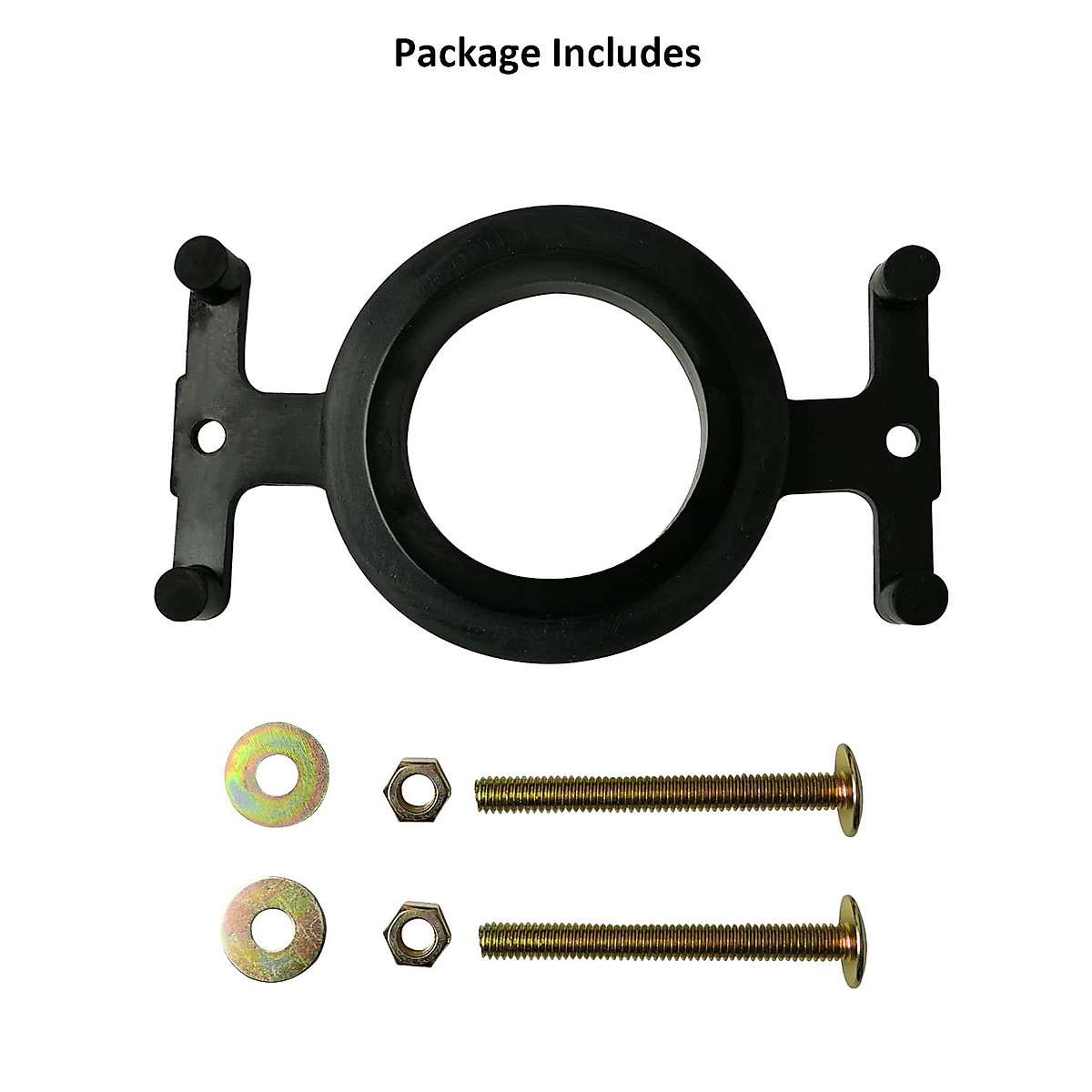 04-3817 Toilet Tank to Bowl Bolt Set Fit for Eljer Toilet and Most Flush Valve Opening Toilet Tanks with Gasket Solid Brass Kits