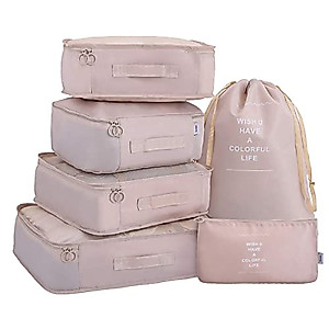 OEE 6 pcs Luggage Packing Organizers Packing Cubes Set for Travel