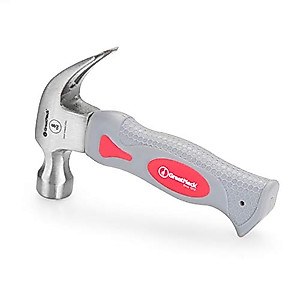 GreatNeck 79001 Mini Claw Hammer 8 Oz, Mini Hammer for At-Home Repairs, Tack Hammer, Small Hammer for Picture Hanging, Crafts, and More