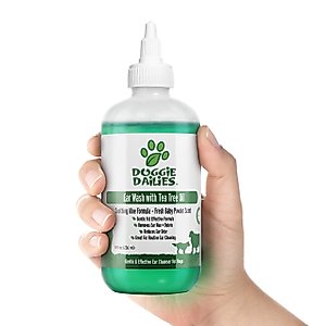 Doggie Dailies Cleansing Ear Wash for Dogs with Tea Tree Oil & Soothing Aloe Vera