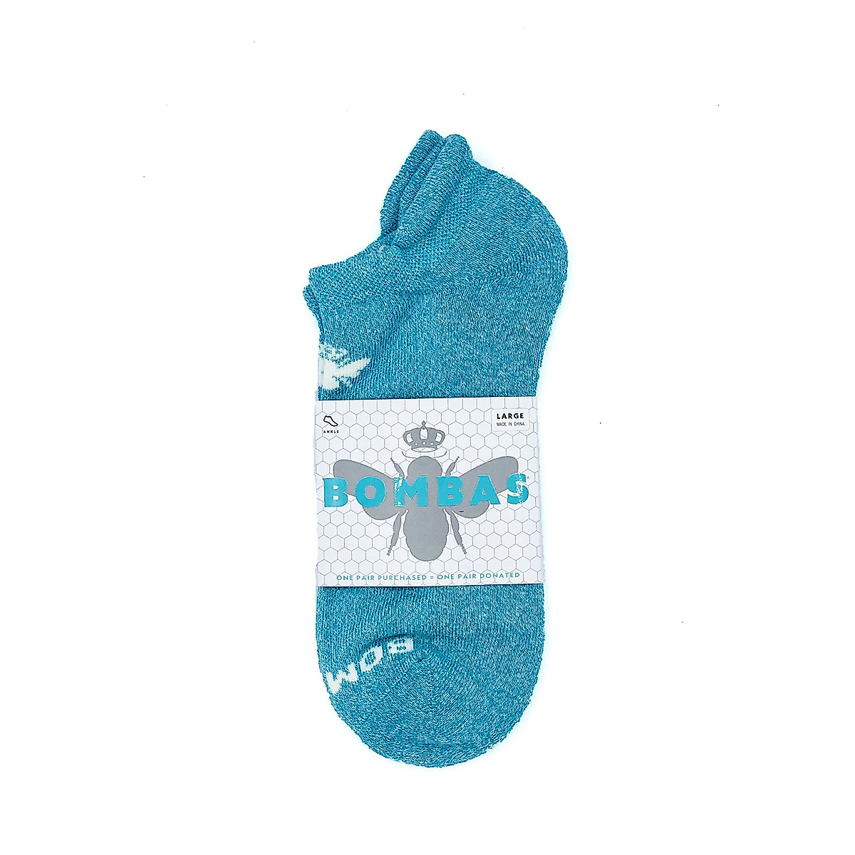 Bomba's Women's Mint Marl Ankle Socks Size Large