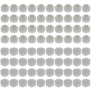 LUORNG 80pcs White Polypropylene Dispensing Syringe Plug Syringe Tip Cap Laboratory Supply for Dispensing Bottle Lightweight Syringes Brass Syringe