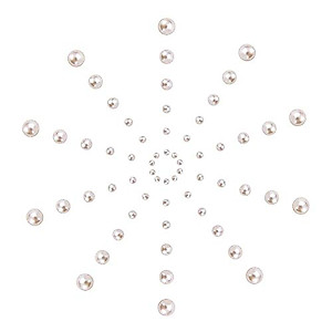PH PandaHall Craft Pearls Flatback, 690pcs Half Round Pearl Beads 6 Sizes Pearl Cabochon Faux Pearl Beads for DIY Scrapbook Phone Case Wedding Decor Hair Accessory Nail Art, Beige, 4/5/6/8/10/12mm