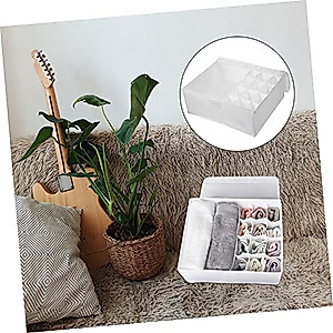 Alipis 2pcs Underwear Storage Box Plastic Storage Organizer Plastic Container Collapsible Container Cloth Covered Socks Container Socks Box Closet Underwear Organizer Underwear Drawer Bra