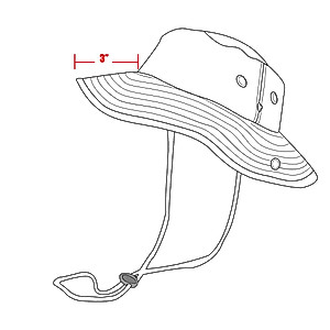 Bucket Hat Hiking Fishing Wide Brim UV Sun Protection Safari Unisex Boonie (Black, Small/Medium)