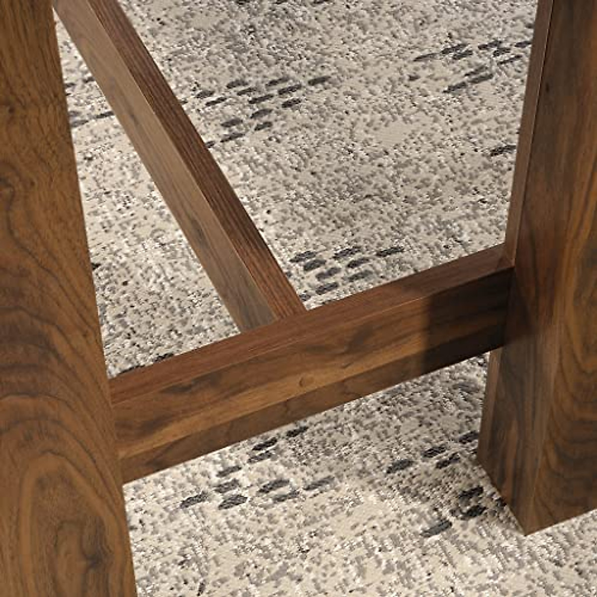Sauder Boone Mountain Counter Height Dining Table, L: 55.12" x W: 25.59" x H: 35.39", Grand Walnut Finish