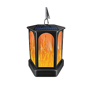 ZHUANYIYI Outdoor Hanging Solar Flame Lights, Garden Lawn Decorative Landscape Lights, All-Weather Home Garden Pavement Waterproof Lighting