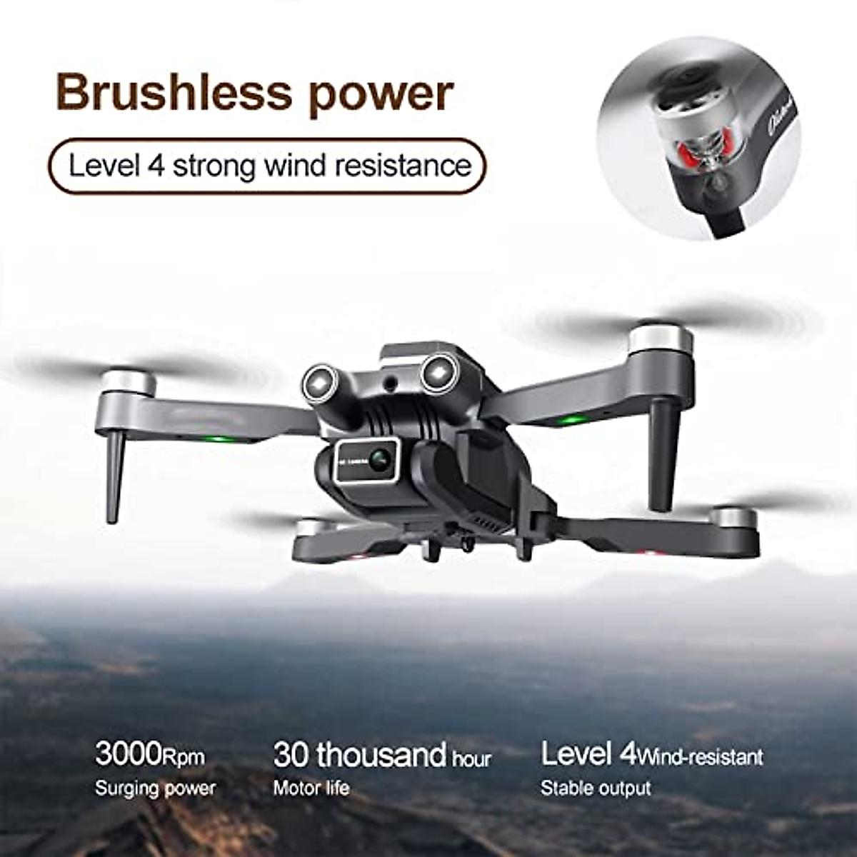 Drone with Camera for Adults 4K, RC Quadcopter Drones with Auto Return, Foldable Quadcopter with Altitude Hold, Headless Mode for Outdoor, Camping