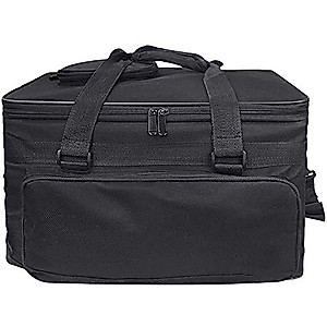 Foldable Waterproof Art Portfolio Case Artist Drawing Painting Storage Bag with Handle & Shoulder Strap Spacious Traveling Art & Craft Organizer Crossbody Bag for Drawing Board Easel Palette Brushes