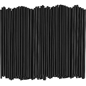 5 Inch Coffee & Cocktail Stirrers/Straws [1000 Count] Disposable Plastic Sip Stir Sticks – Black