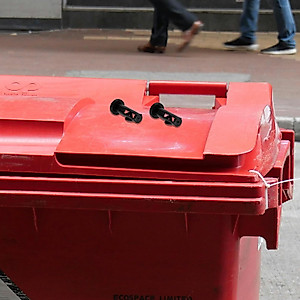 iplusmile Bin Lid Hinge Pins, 6pcs Trash Can Latch Bin Lid Hinge Pins Plastic Wheeled Trash Can Plug Connection for 240L Outdoor Wheeled Trash Bins