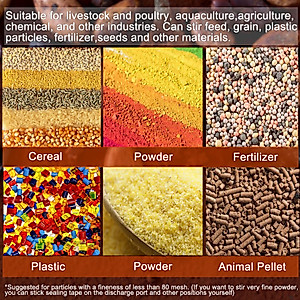 HayWHNKN Dry Powder Mixer Blender Feed Mixing Machine 165lbs Dry&Wet Powder Mixer Particle Granule Blender Stainless Steel 110V 3KW