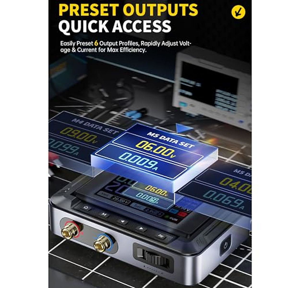 CNC Adjustable Digital Display Portable Switching Power Supply Regulator 30V 5A Output for Maintenance Workbench (US Plug)