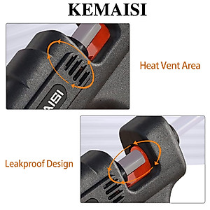 KEMAISI Full Size Hot Glue Gun kit, 100 Watt Temperature Adjustable Heavy Duty Hot Glue Gun, With 30pcs Premium Hot Glue Sticks, Best Large Glue Gun and Sticks Set for Crafts, DIY, Constrution