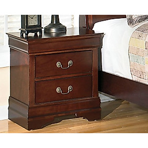 Signature Design by Ashley Alisdair Traditional 2 Drawer Nightstand, Dark Brown