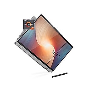Lenovo IdeaPad Flex 5 2-in-1 Laptop, AMD Ryzen 7 5700U, 16" (1920 x 1200) 16:10 IPS Touchscreen, Digital Pen, Fingerprint, FHD Webcam, Windows 11 Home, w/Mouse Pad (16GB RAM | 512GB PCIe SSD)