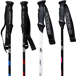 Goode Ski Technologies G-Max Pole with Patented Composite Fiber Shaft, Black/Summit Silver, 46-Inch/115cm