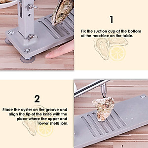 Oyster Opener Set, Oyster Shucking Knife Set with Gloves, Adjustable Oyster Opener Machine Ideal Seafood Tools