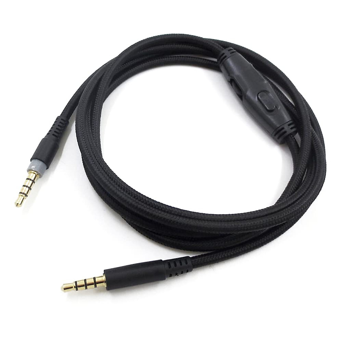 HyperX Cloud Alpha Replacement Cable - Compatible with Cloud Alpha, Mix, Flight, Logitech G633, G933 Gaming Headsets - 3.5mm Audio Cable with Mute & Volume Control (No Mic, 4.9ft)