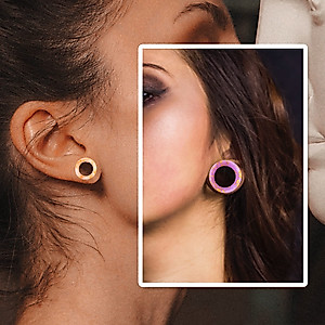 Jewseen 8PCS Ear Gauges 2g-1''Silicone Tunnels Silicone Gauges Plugs Gauges Ear Tunnels Double Flared Flesh Tunnels Piercing Jewelry for Women Men