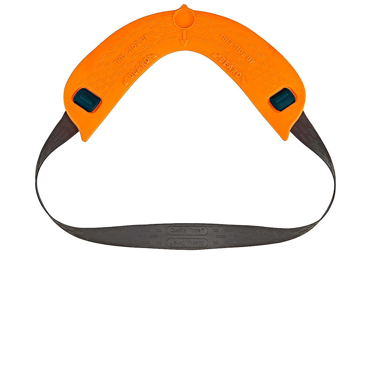 Quality Time Beard Neckline Shaper Guide; Hands-Free, Flexible, Adjustable, Beard Template, Do-it-yourself Neck Haircut Tool, Beard Lineup Shaping Guard/Stencil, Made in USA, Patented.