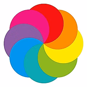 16 Pcs 8 Colors Removable Dry Erase Circles for Classroom Tables Desks Vinyl Stickers Spots Wall Decals for School Teachers - 11" Round