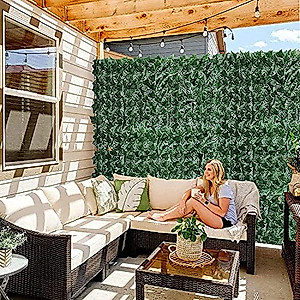 Expandable Faux Privacy Fence Artificial Ivy Fence Artificial Hedges Panels Roll | Trellis with Artificial Leaves Garden Privacy Screens Decorative Fences for Garden Balcony Outdoor (Size : 1×2m)
