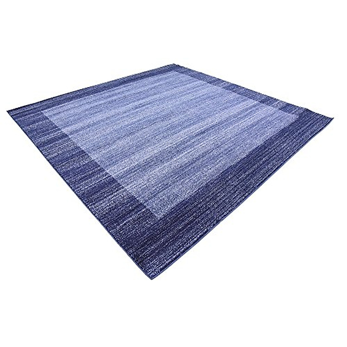 Unique Loom Del Mar Collection Area Rug - Abigail (7' 10" Square, Navy Blue/ Blue)