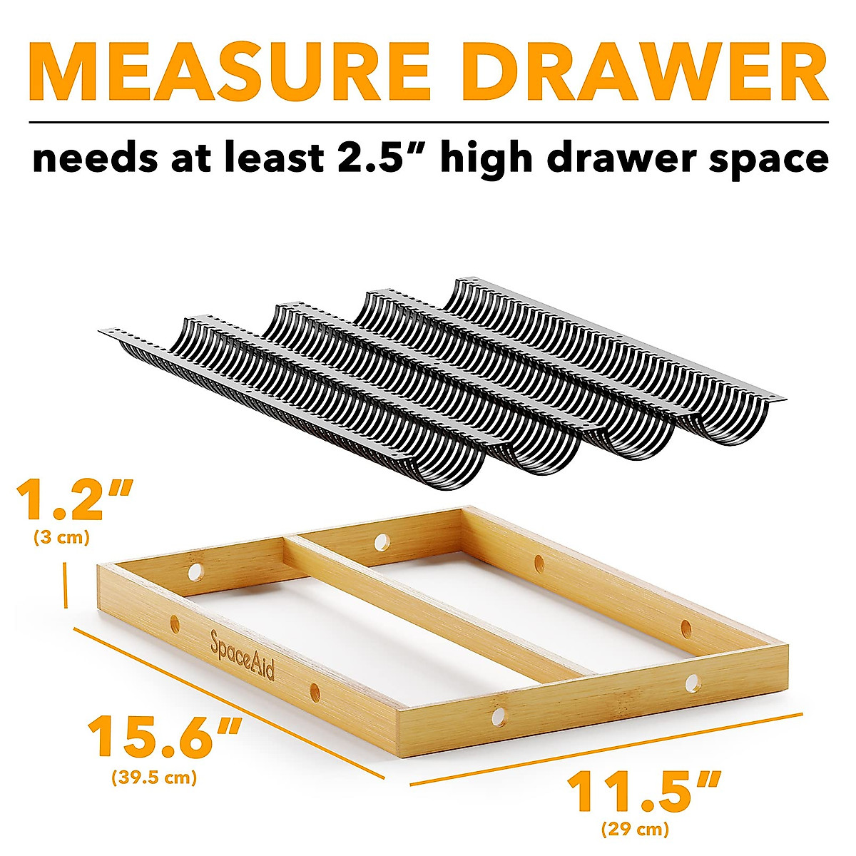 SpaceAid Coffee Pod Holder Drawer Organizer for Nespresso Vertuo Capsule, Bamboo Holder Tray Storage for Nespresso Vertuo, Compatible with 40 Big or 52 Small Vertuoline Pods (Drawer Insert)