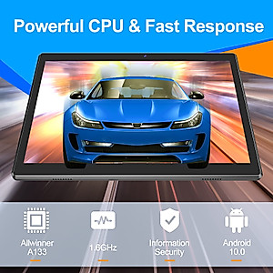 Hoozo Android Tablet 10 Inch, Android 10 Tablets, ZPad R05 32GB ROM 128GB Expand, 6000mah Battery, WiFi Bluetooth, IPS FHD Touch Screen Tableta, Dual Camera, Google GMS Certified – Black
