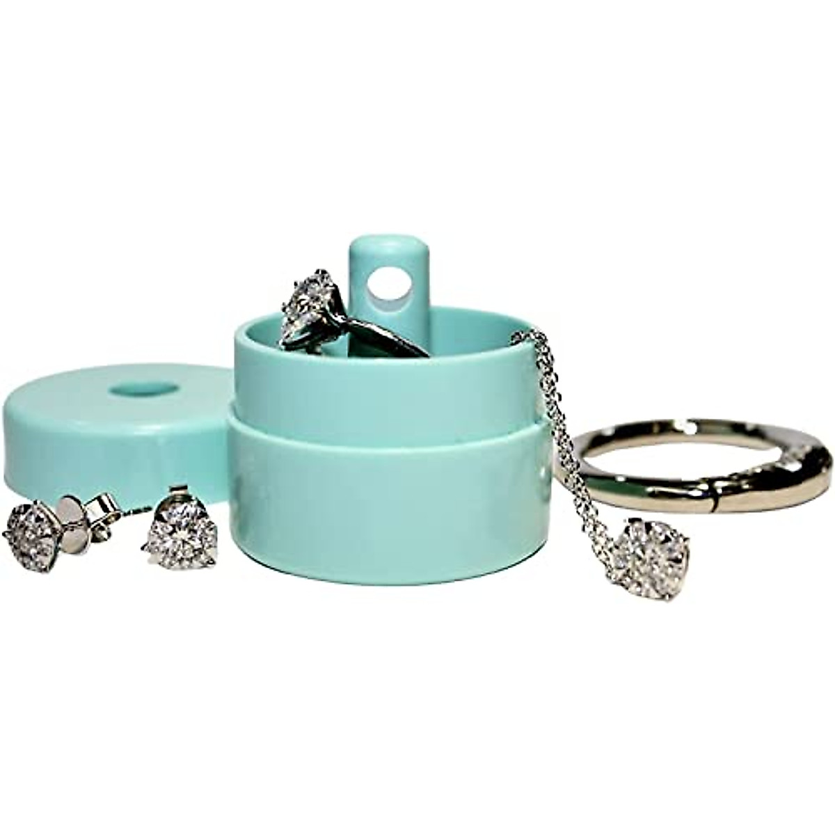 Lion Latch: As Seen on Shark Tank, Traveling Jewelry Holder Storage, Pill Box Keychain Container, Jewelry Box Case, SINGLE - Mint