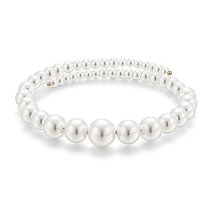 MUYAN Round Imitation Pearl Necklace for Women Pearl Open Choker Necklace Jewelry, White