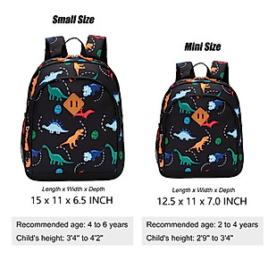 JinBeryl 15 Inch Toddler Backpack Boys, Kids Backpack for Preschool or Kindergarten, Cartoon Truck Black