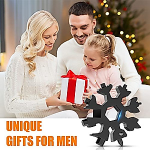 Gifts for Men, Stocking Stuffers for Men Gifts, 18-in-1 Snowflake Multitool, Christmas Gifts for Men, Pocket Tools for Husband Tools for Men, Husband, Grandpa, Unique Dad Gifts from Daughter