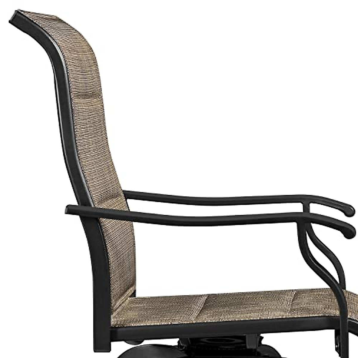 Yaheetech Patio Stools Outdoor Swivel Bar Chairs, All Weather Bar Height Chairs Set of 2, Patio Furniture Set for Yard Pool Garden