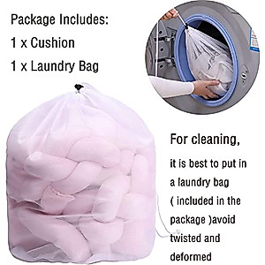 4 Strand Round Handmade Woven Cushion Soft Knot Decorative Knotted Throw Pillow,Bed Gap Filling Cushion Widen Plush Knotted Throw Pillows,for Home Decor (160 inch, Pink),T718bJ0O75xl