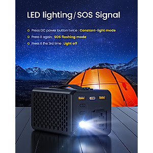 AOHI Portable Power Station, Power Bank with AC Outlet 150W Magcube 96.48Wh/26800mAh Backup Power Supply, Lithium Battery Power Bank with PD 65W Quick Charge LED Light Outdoor Camping Emergency