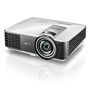BenQ MW814ST 2500 Lumen WXGA Short Throw 3D DLP Projector,Black/silver (Renewed)